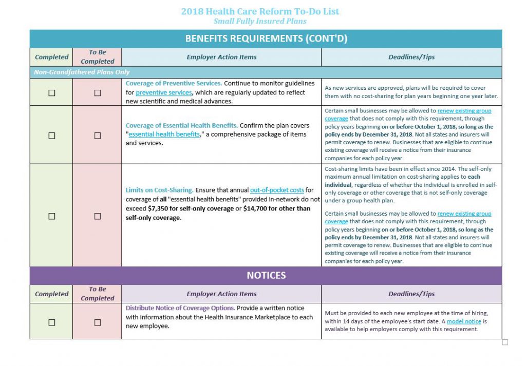 Small Businesses Need To Do 2018: ACA Checklist | Insuraty